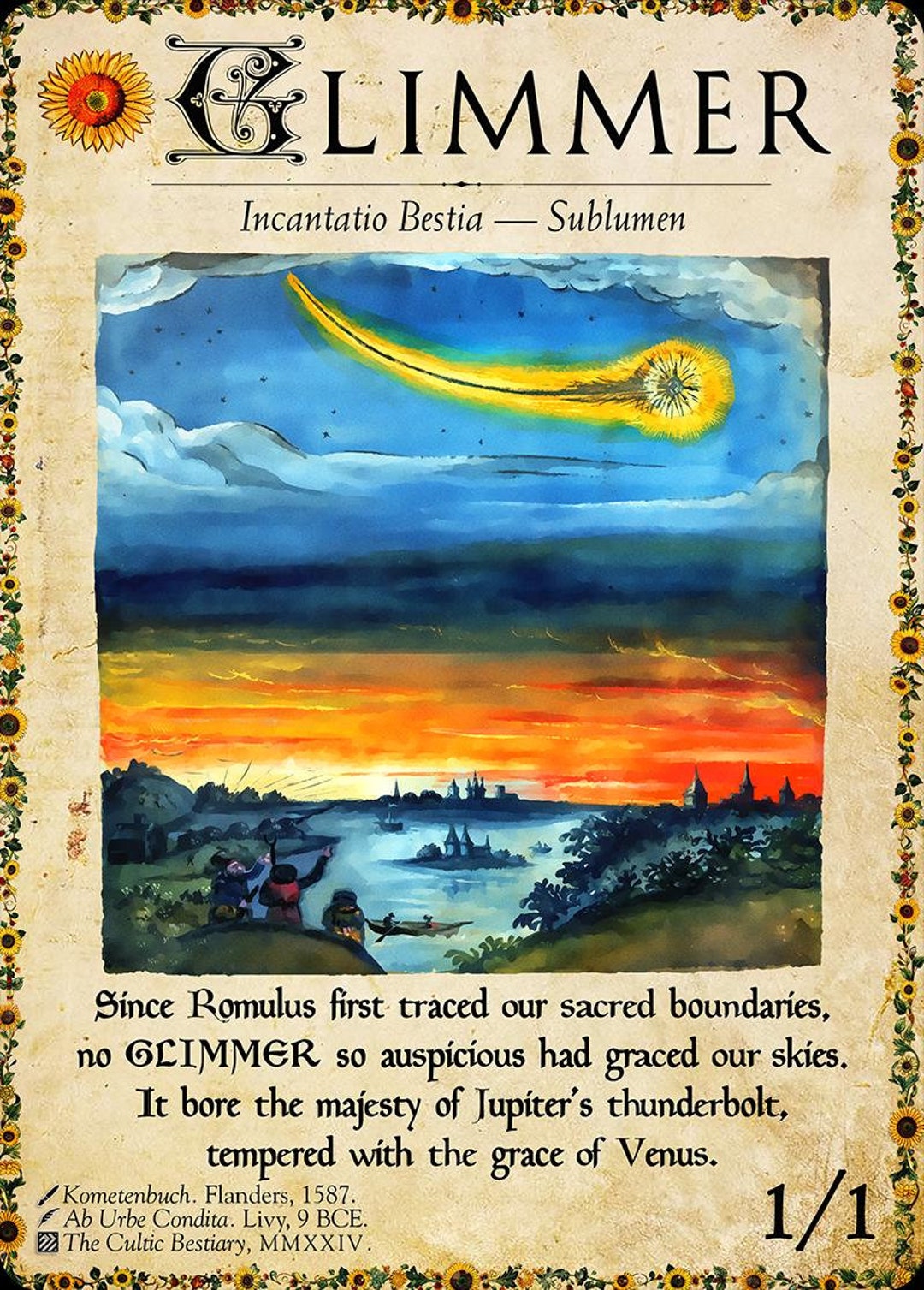 MTG Bestiary: Glimmer Token - Etsy