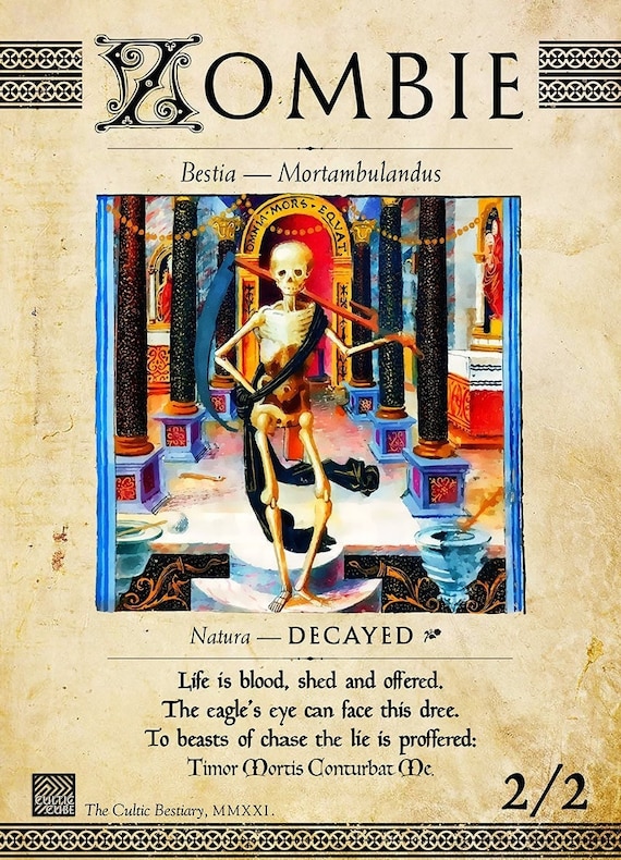MTG Bestiary: Zombie Token Decayed - Etsy