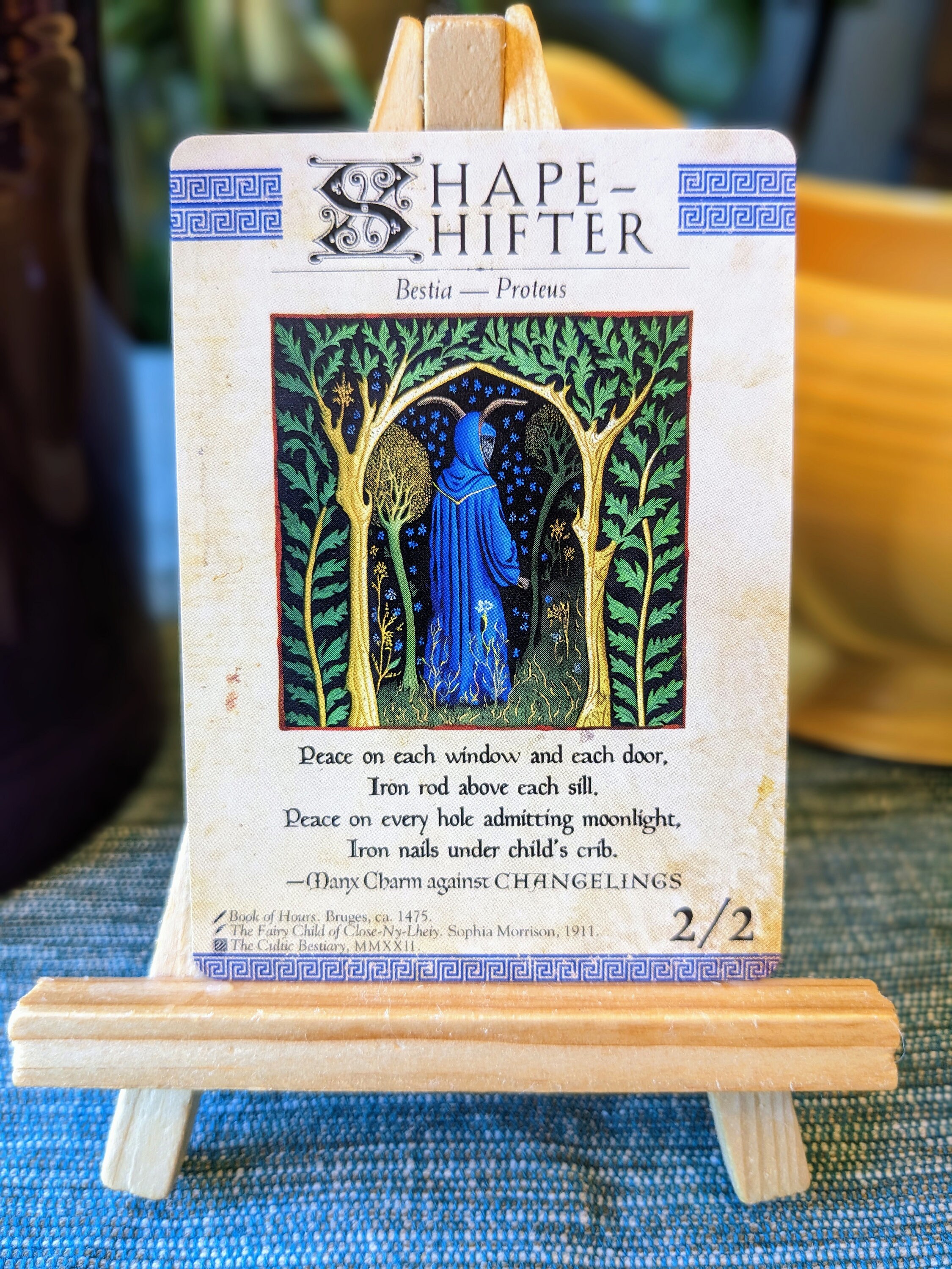 Mtg Bestiary Blue Shapeshifter Token Etsy