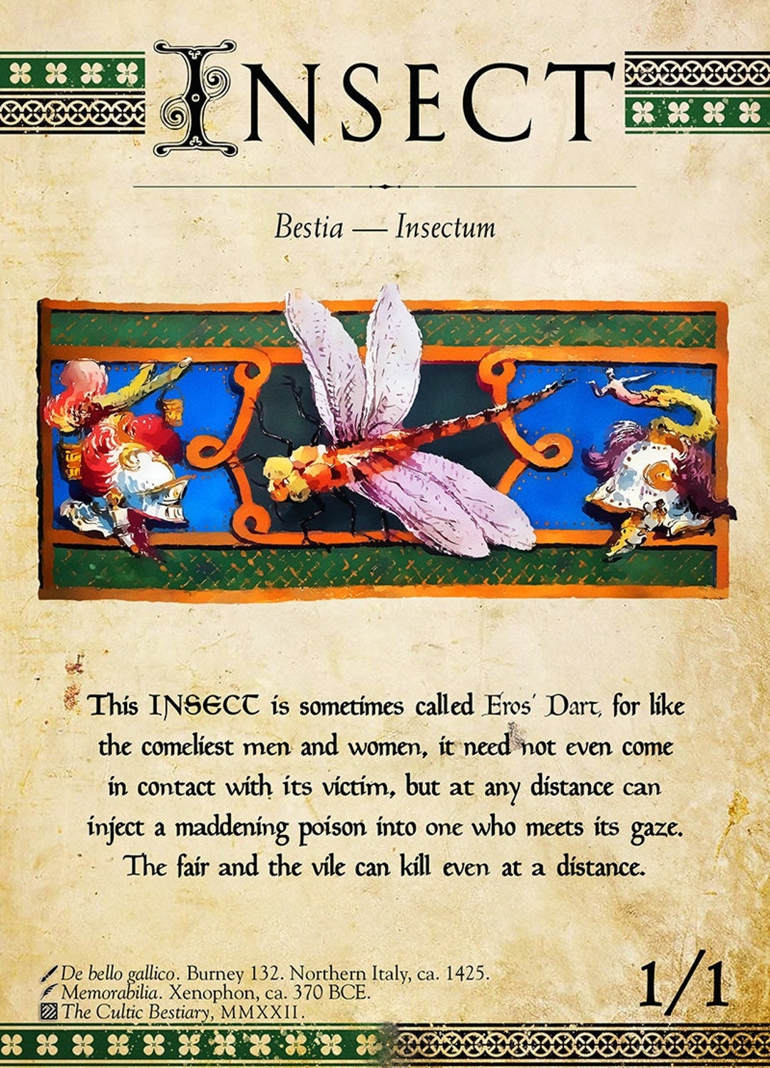 MTG Bestiary: BG Insect Token - Etsy