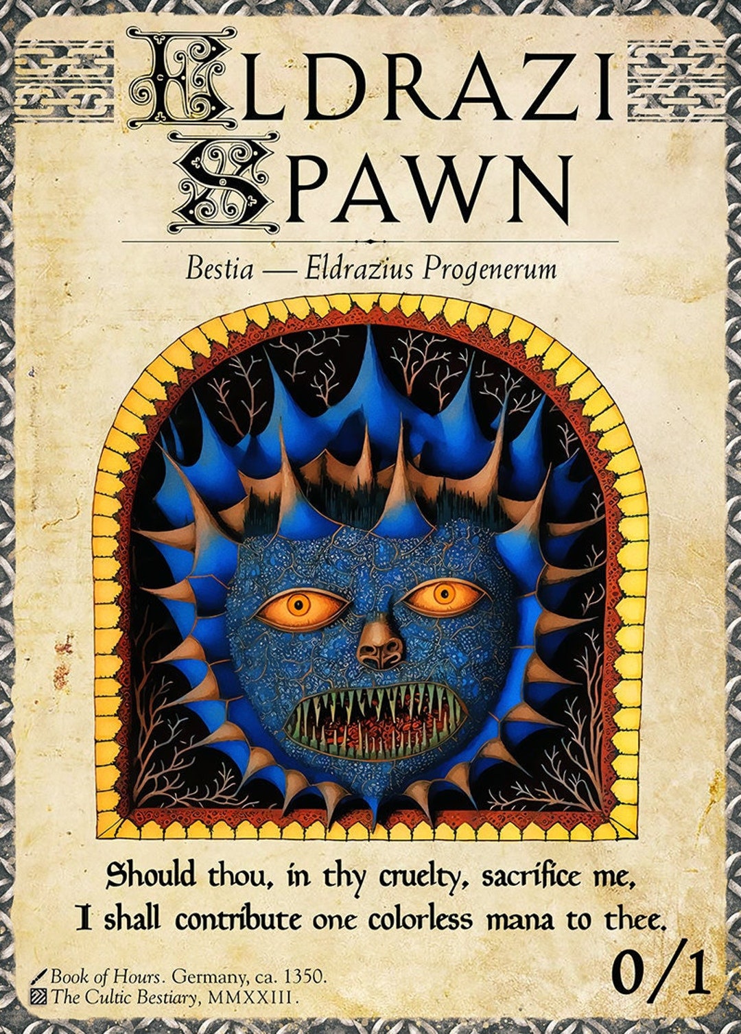 MTG Bestiary: Eldrazi Spawn Token - Etsy