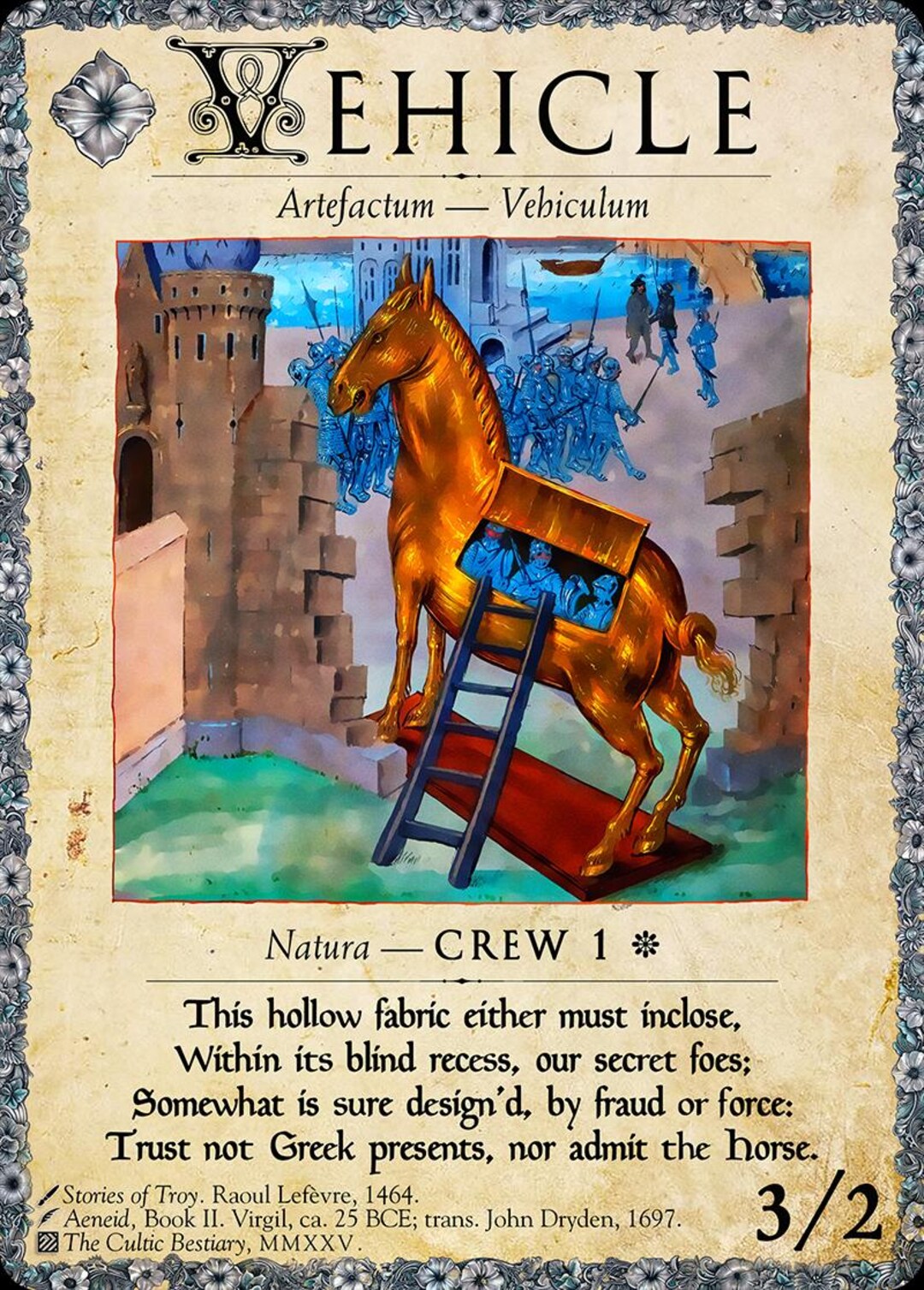 MTG Bestiary: Vehicle Token (trojan Horse Variant) - Etsy