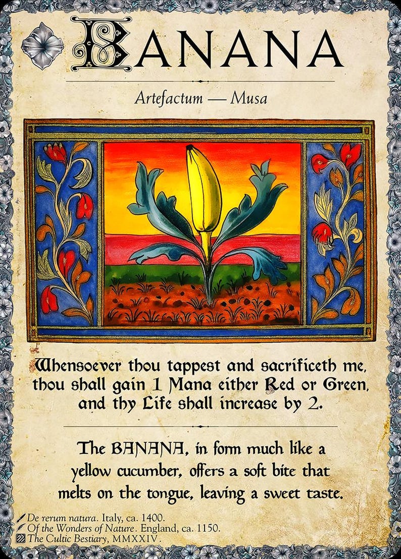 MTG Bestiary: Banana Token (4 Choices!) - Etsy
