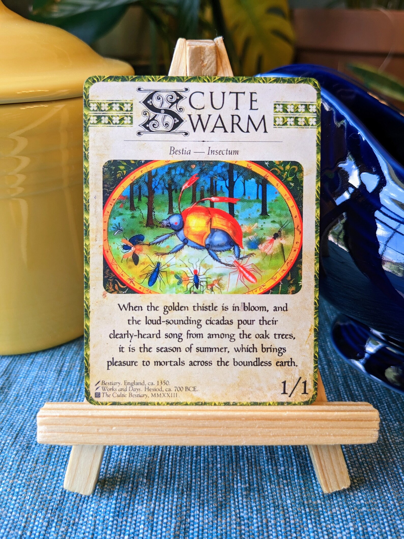 MTG Bestiary: Scute Swarm Token - Etsy