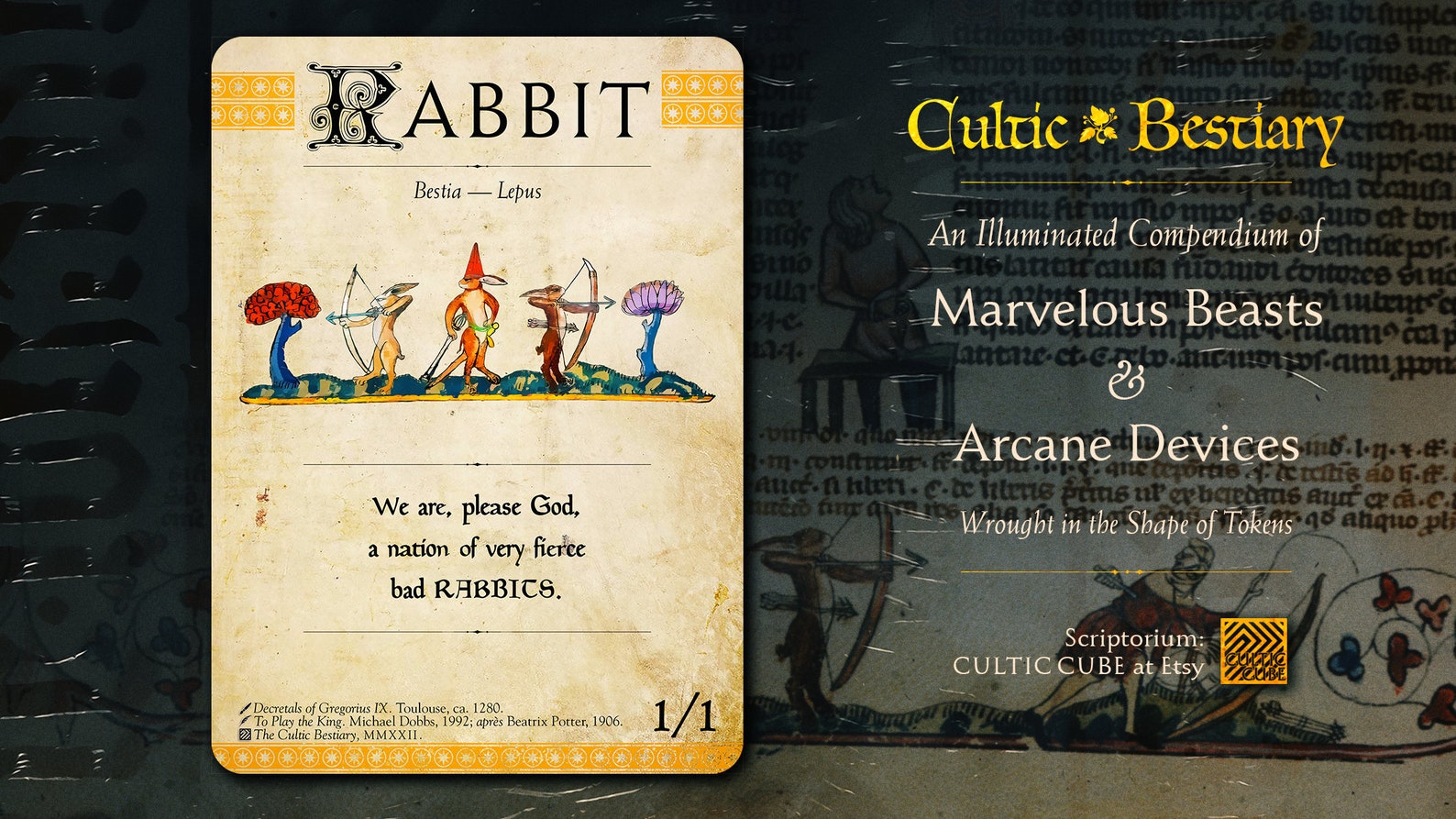 MTG Bestiary: Rabbit Token - Etsy