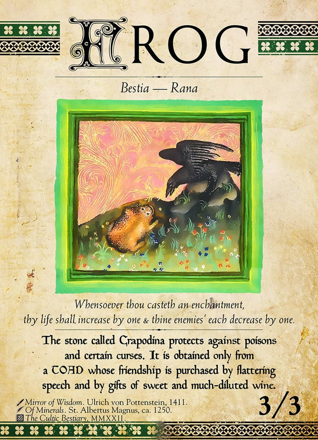 MTG Bestiary: BG Frog Token - Etsy