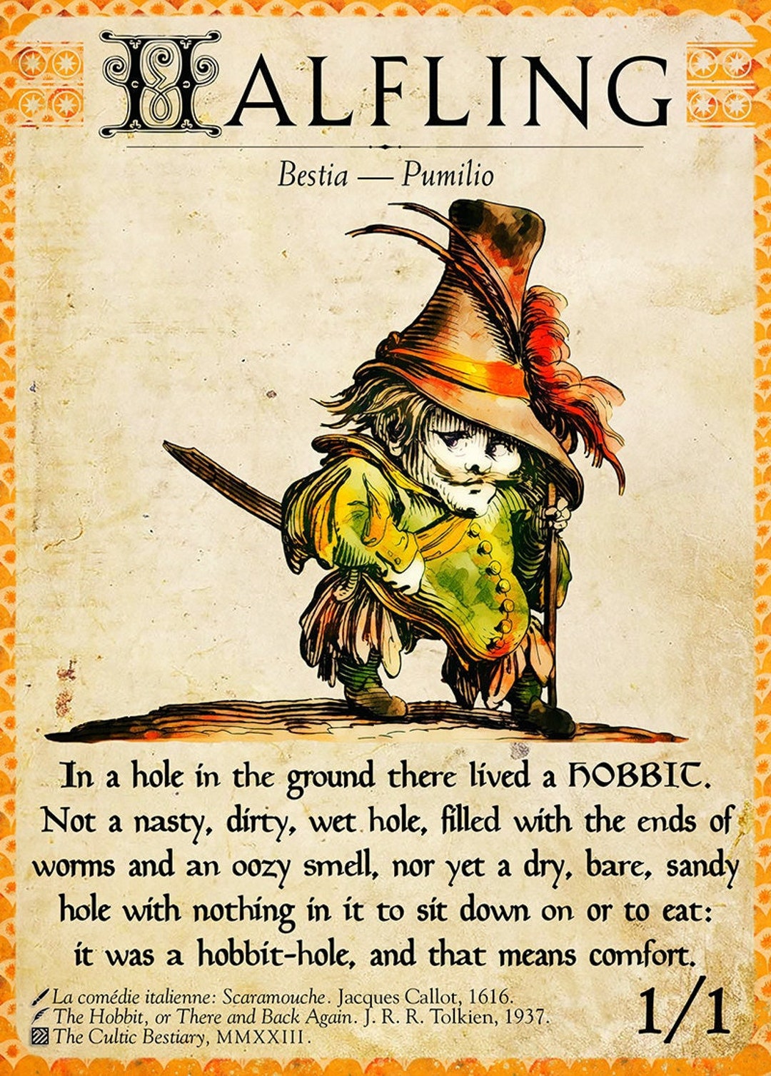 MTG Bestiary: Halfling Token - Etsy