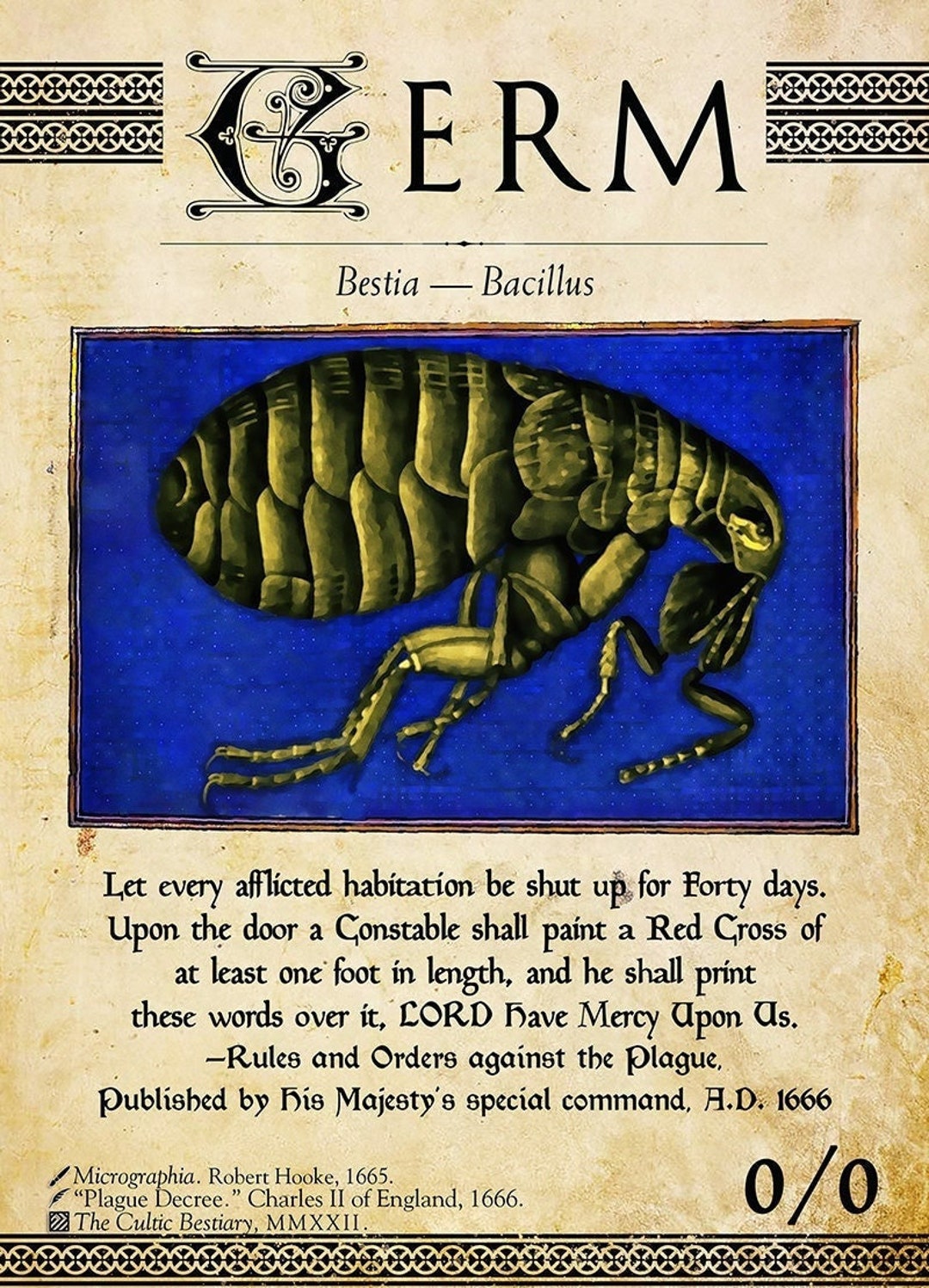 MTG Bestiary: Germ Token (flea Variant) - Etsy