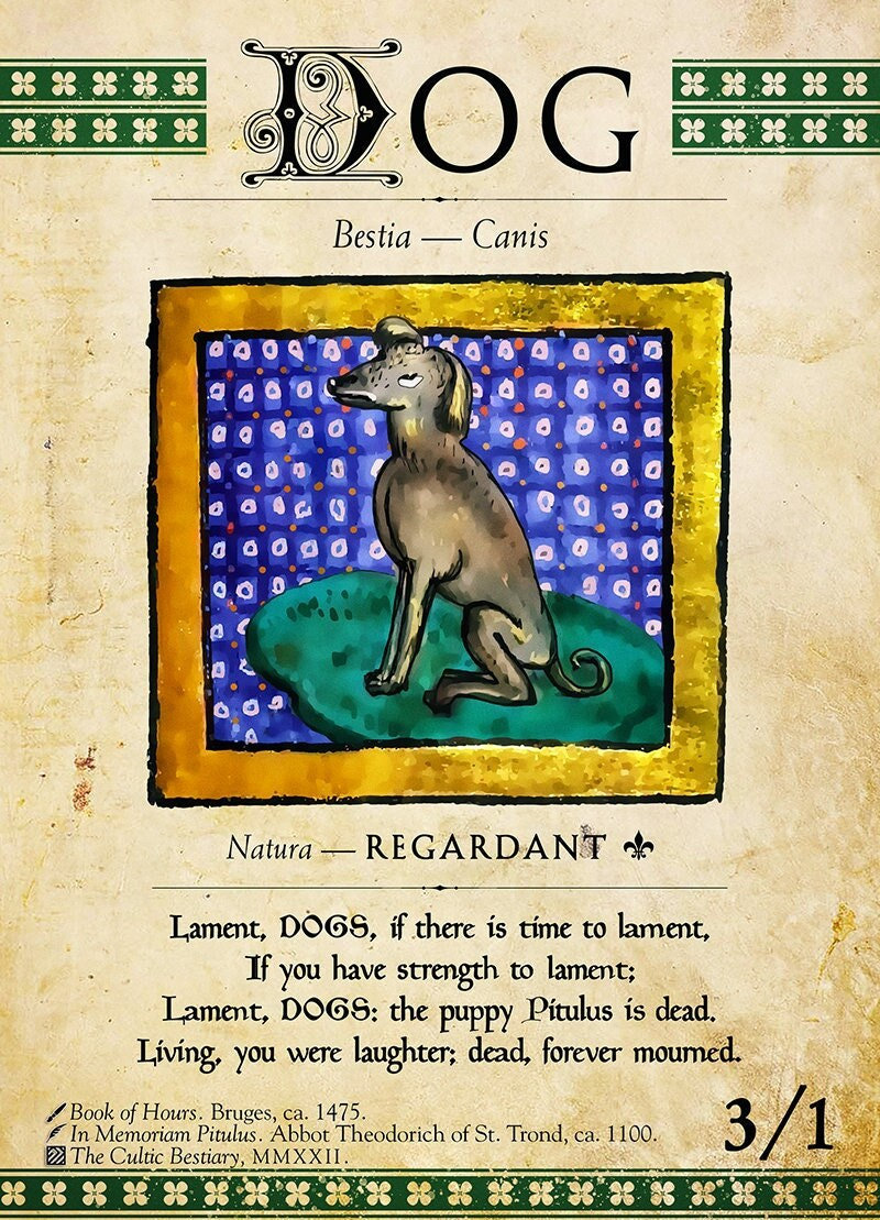 MTG Bestiary: Dog Token - Etsy