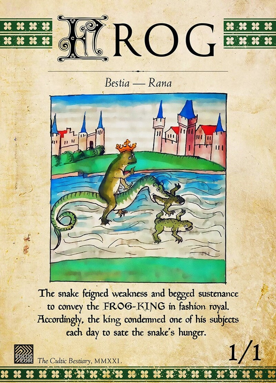 MTG Bestiary: Frog 1/1 Token - Etsy