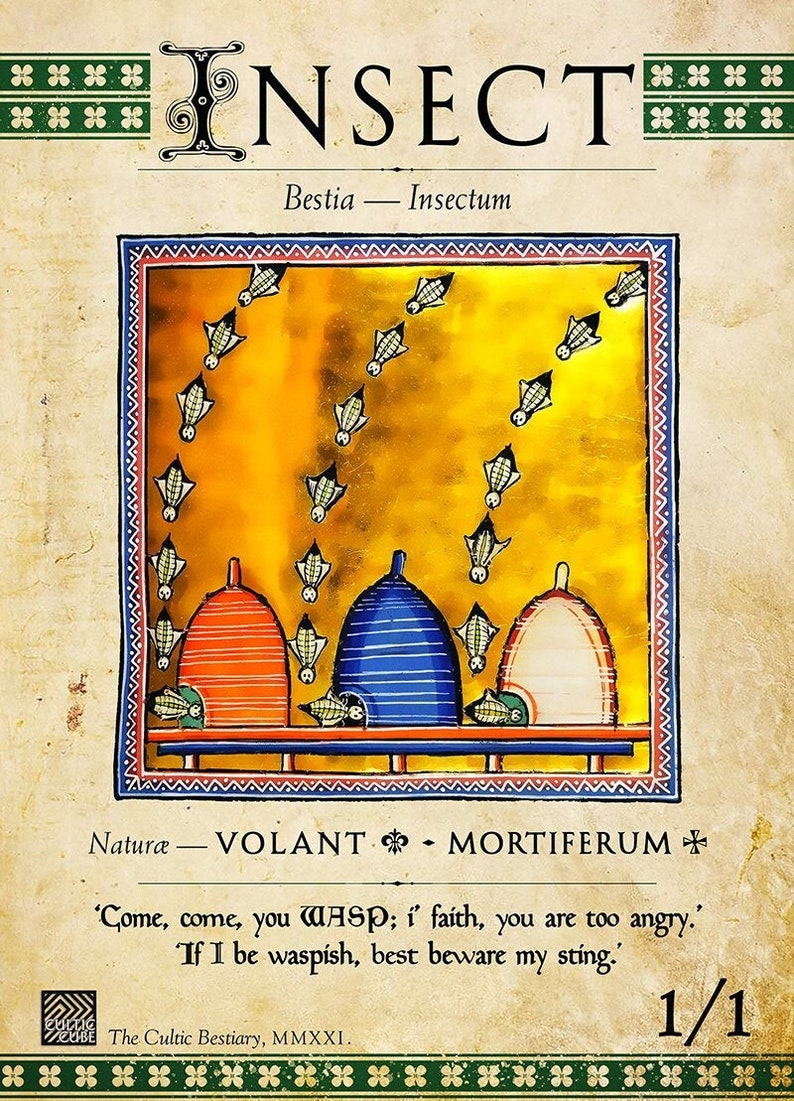 MTG Bestiary: G Insect Token flying, Deathtouch - Etsy