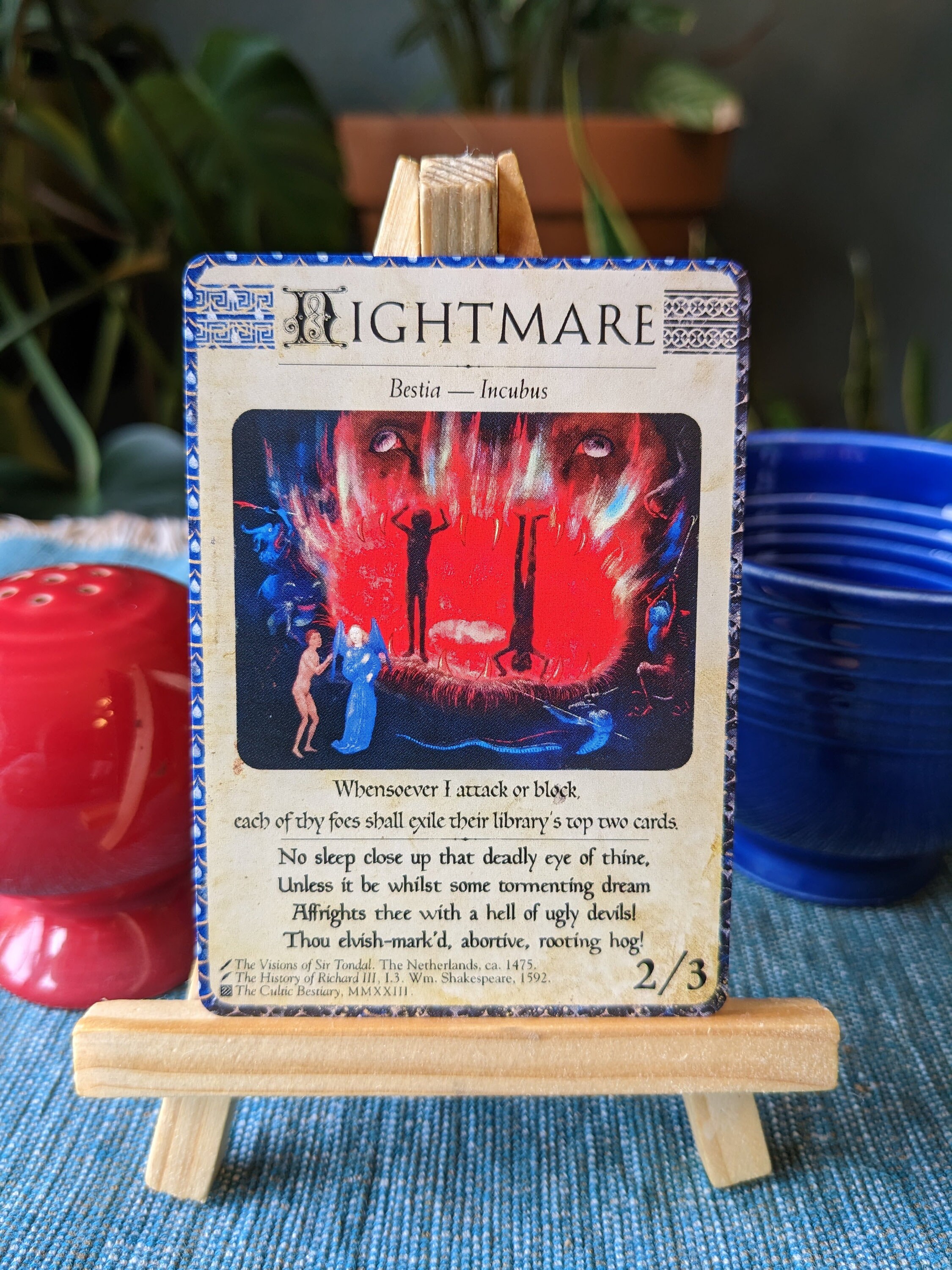 MTG Bestiary: UB Nightmare Token - Etsy