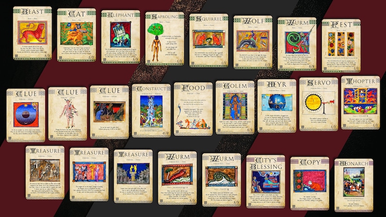MTG Bestiary Complete Set | 296 Medieval-inspired Tokens + Future ...