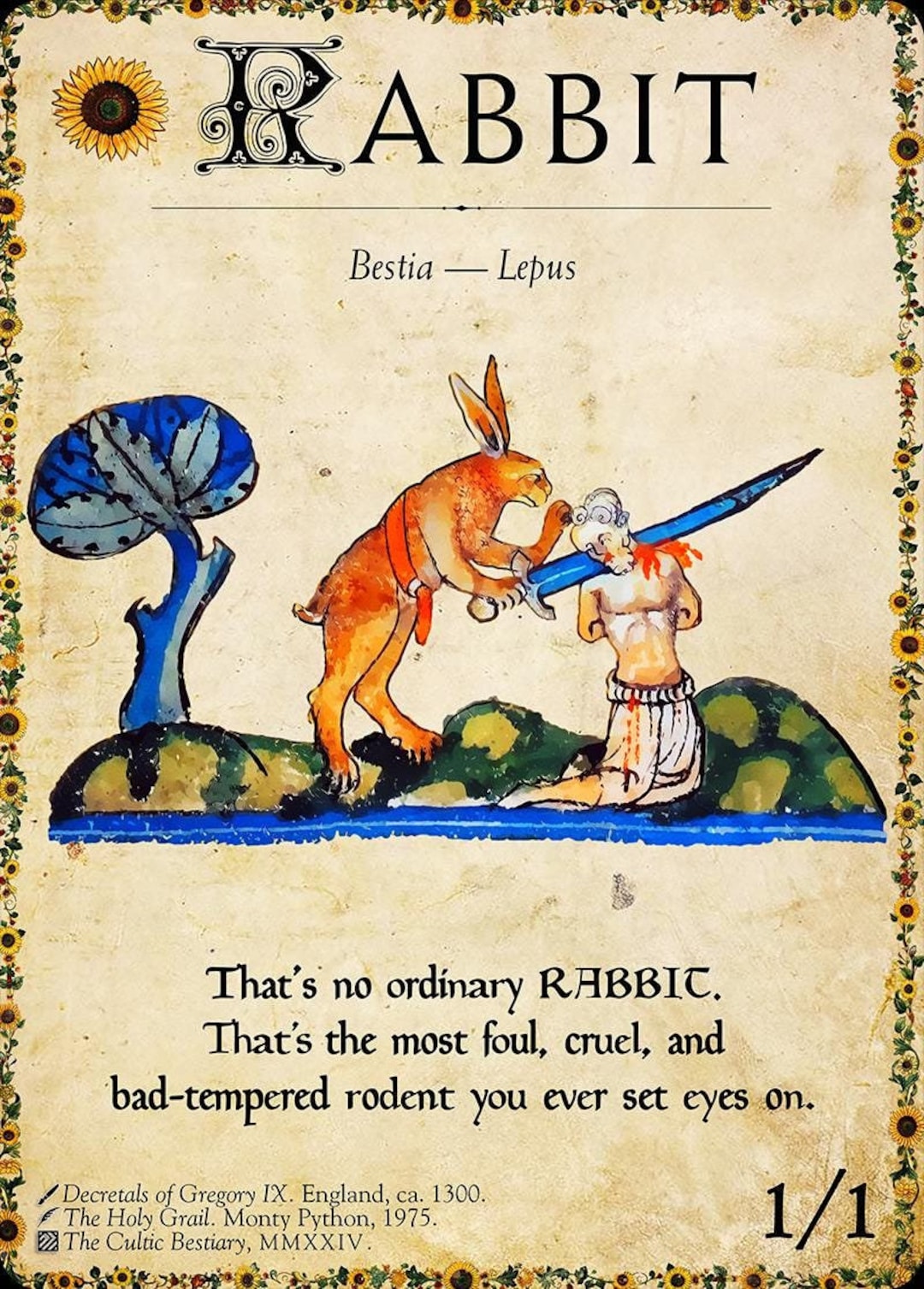 MTG Bestiary: Rabbit Token (3 Choices!) - Etsy