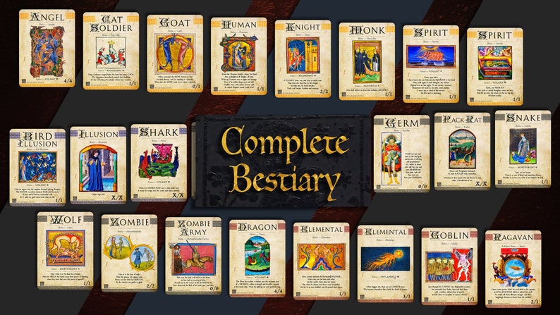 MTG Bestiary Complete Set | 296 Medieval-inspired Tokens + Future ...