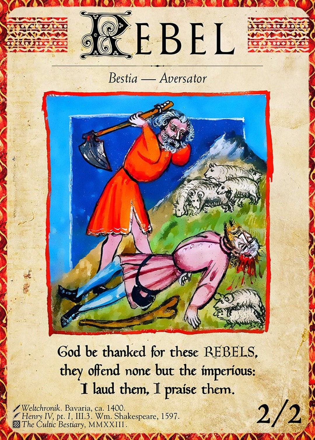 MTG Bestiary: Rebel Token - Etsy