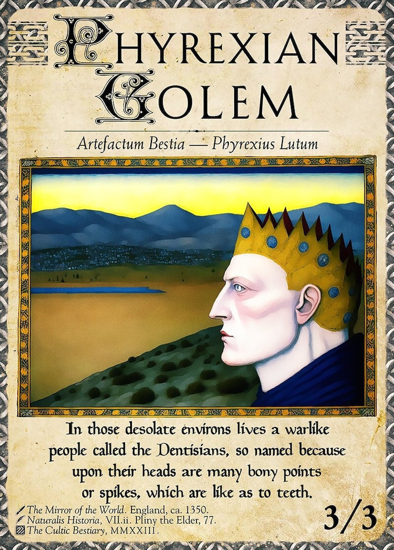 MTG Bestiary: Phyrexian Golem Token - Etsy
