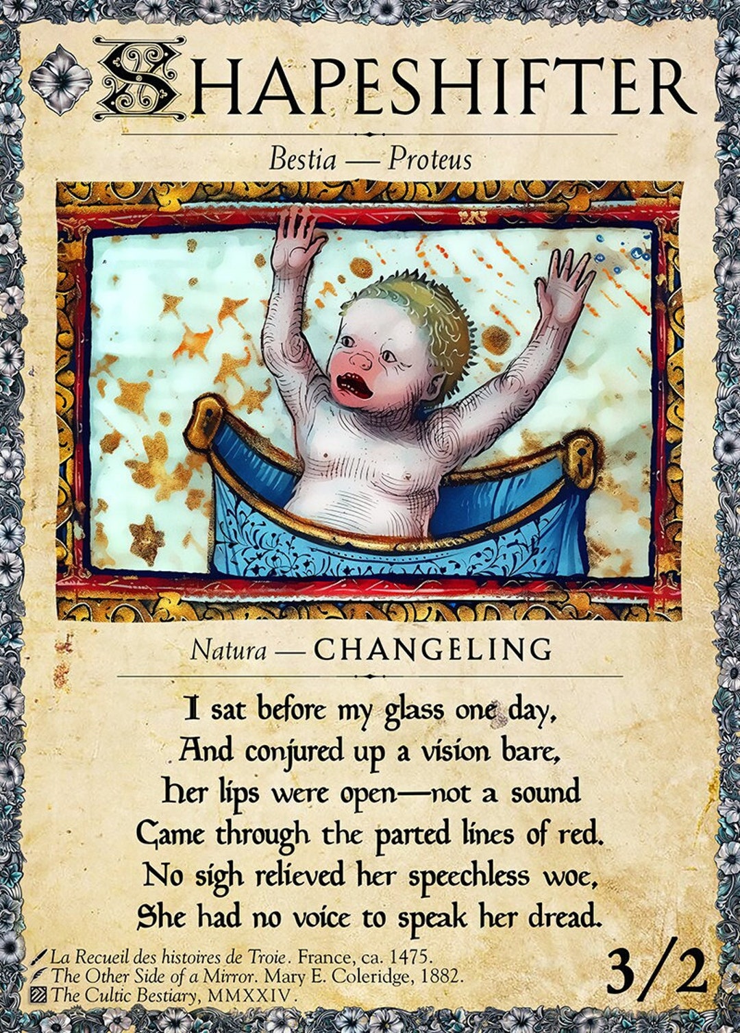 MTG Bestiary: Colorless Shapeshifter Token (baby Variant) - Etsy