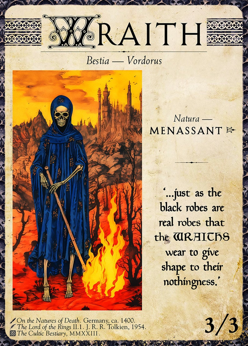 MTG Bestiary: Wraith Token - Etsy