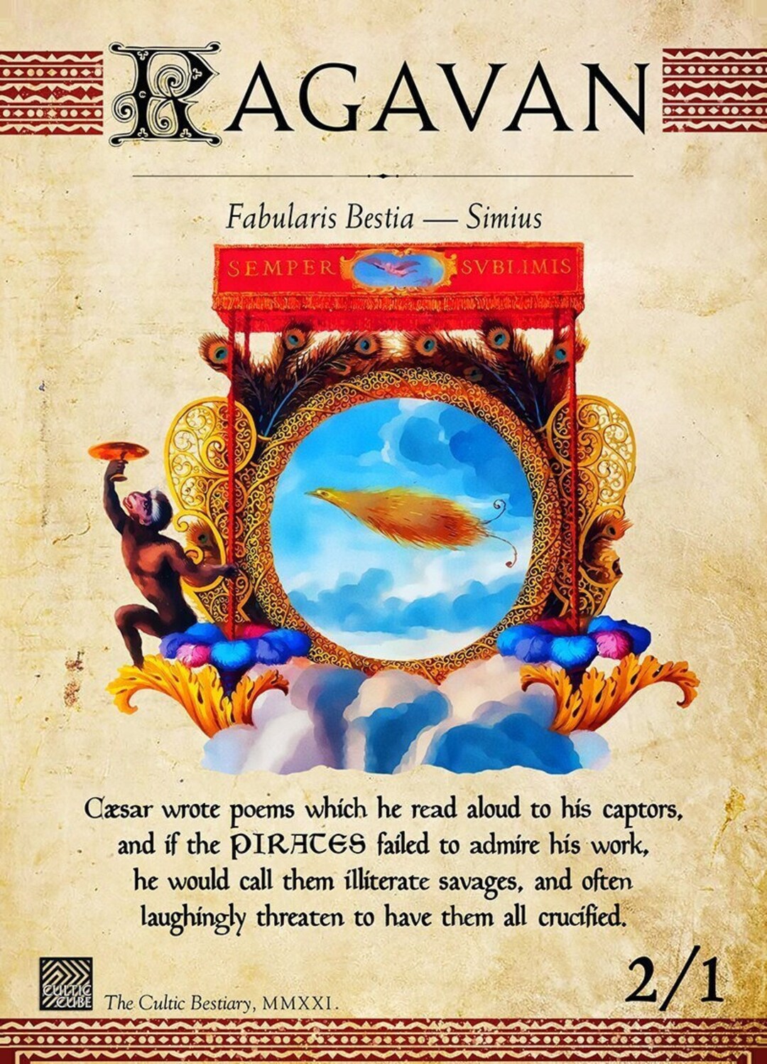 MTG Bestiary: Ragavan Token (rococo Variant) - Etsy