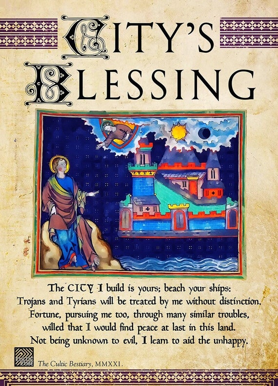 MTG Bestiary: City's Blessing Token blue Variant - Etsy