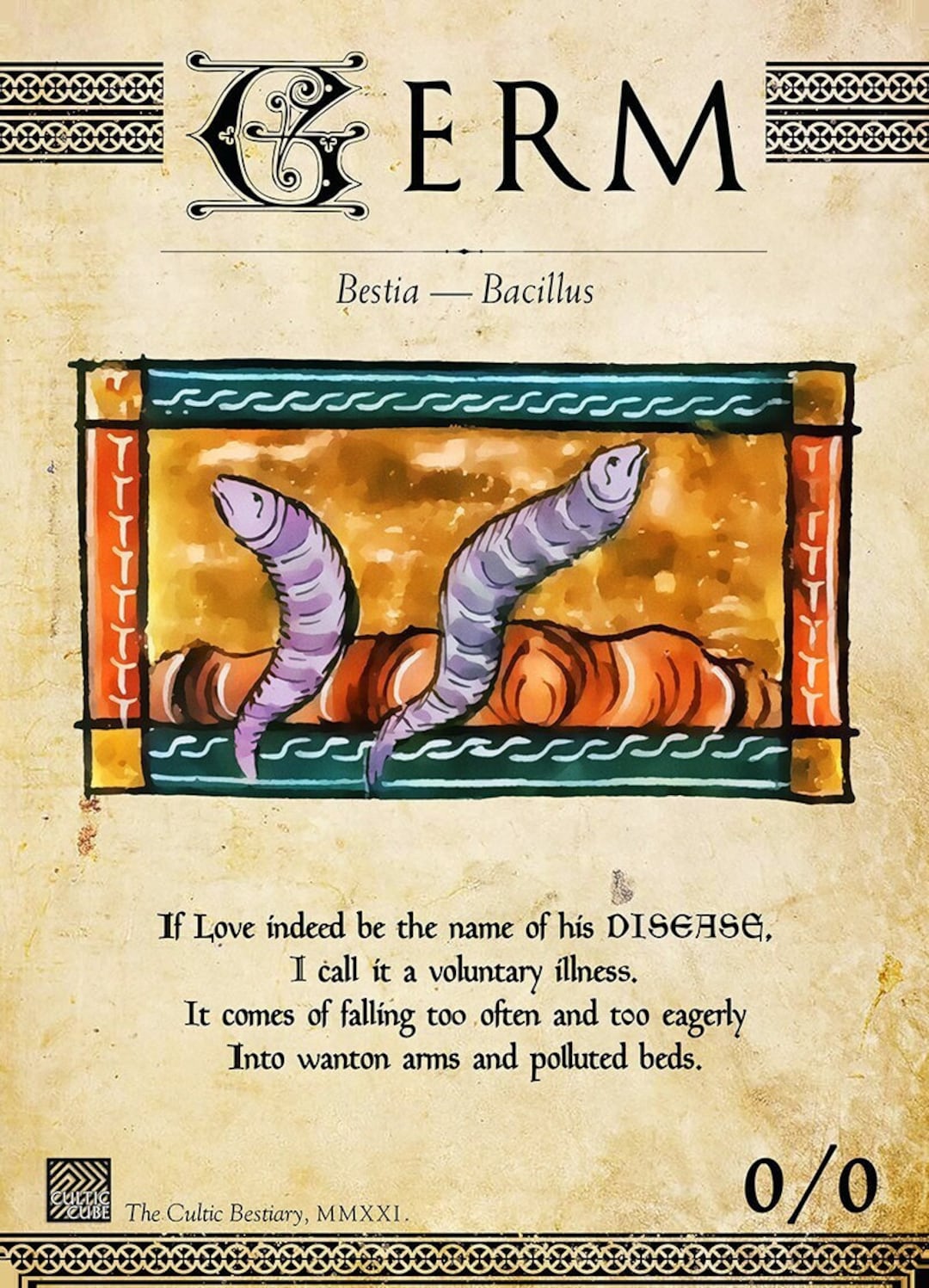 MTG Bestiary: Germ Token (two Worms Variation) - Etsy