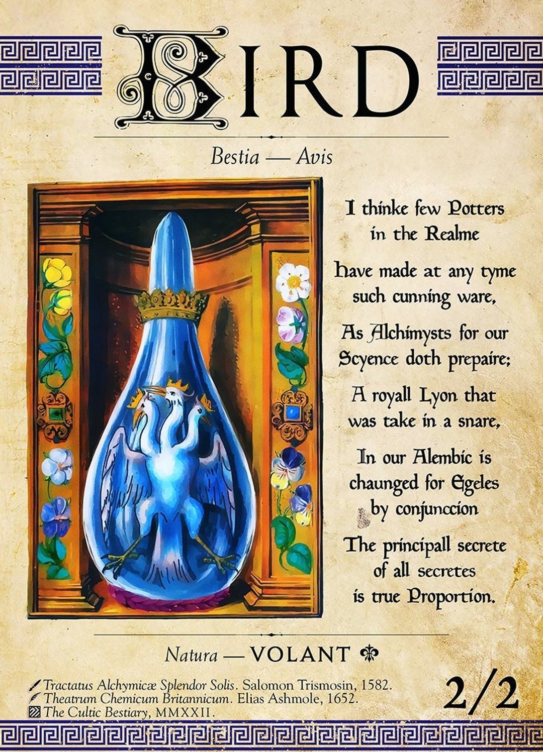 MTG Bestiary: Bird Token blue - Etsy