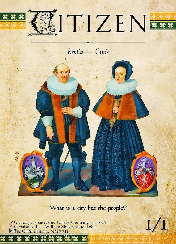 MTG Bestiary: Citizen Token | Etsy