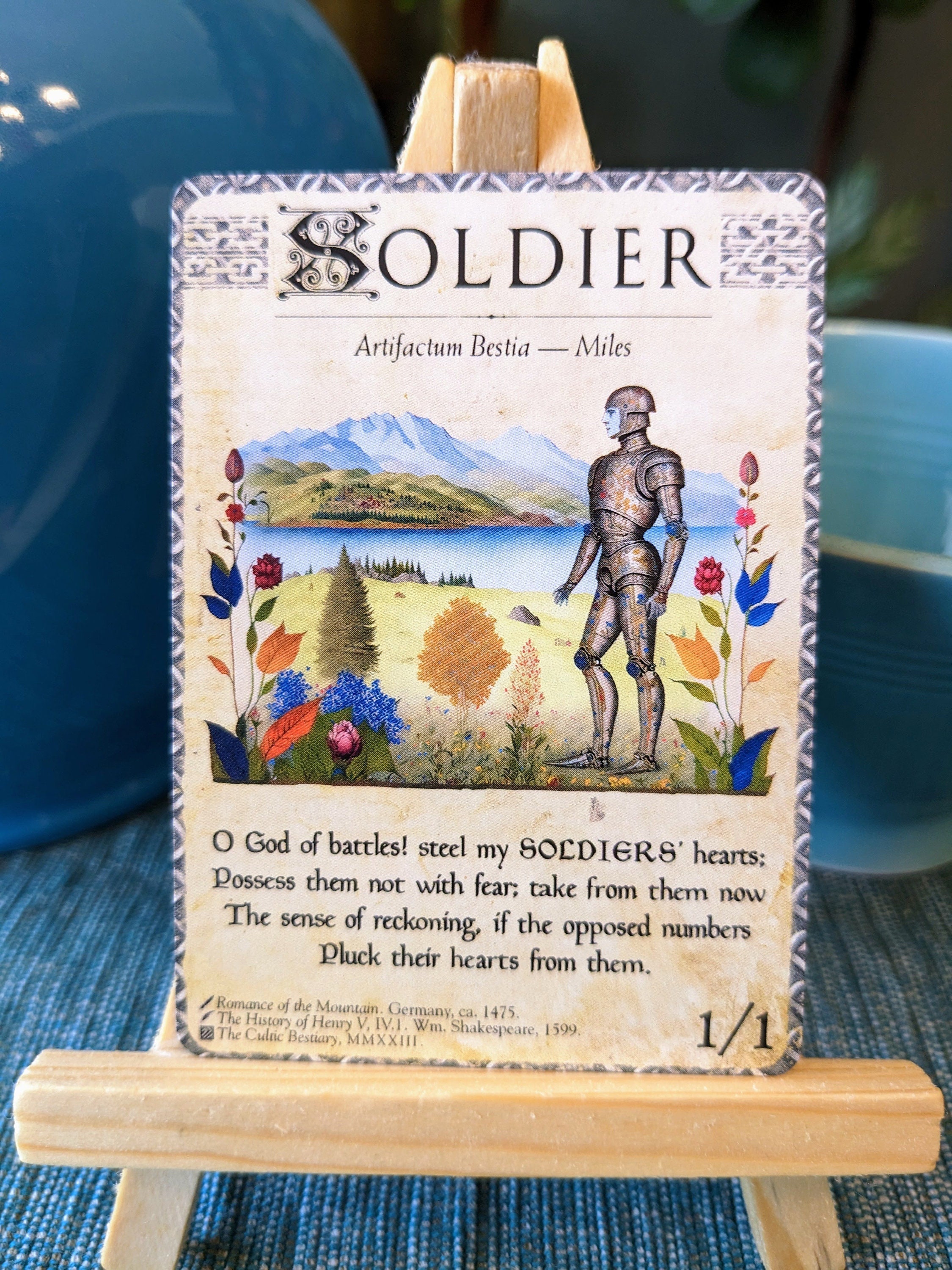 MTG Bestiary: Colorless Soldier Token - Etsy