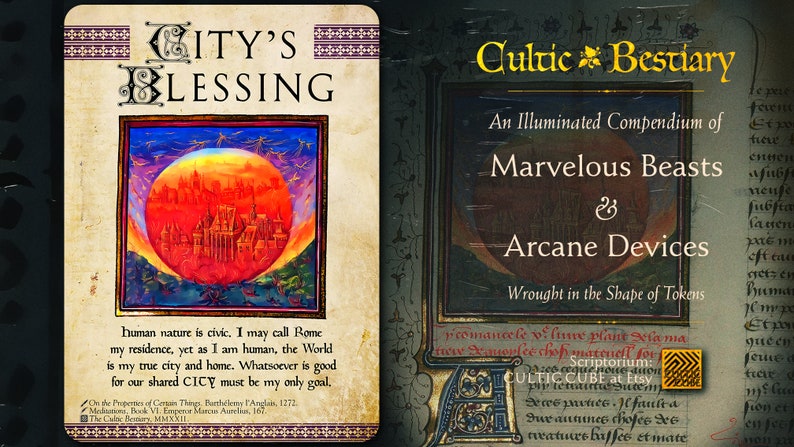 MTG Bestiary: City's Blessing Token (red Variant) - Etsy