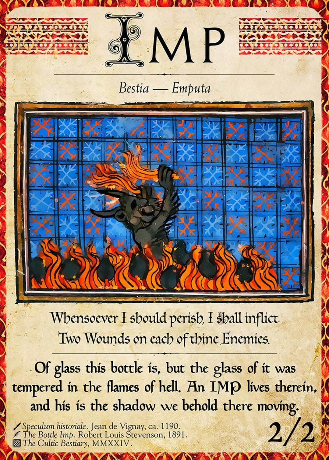 MTG Bestiary: Imp Token - Etsy