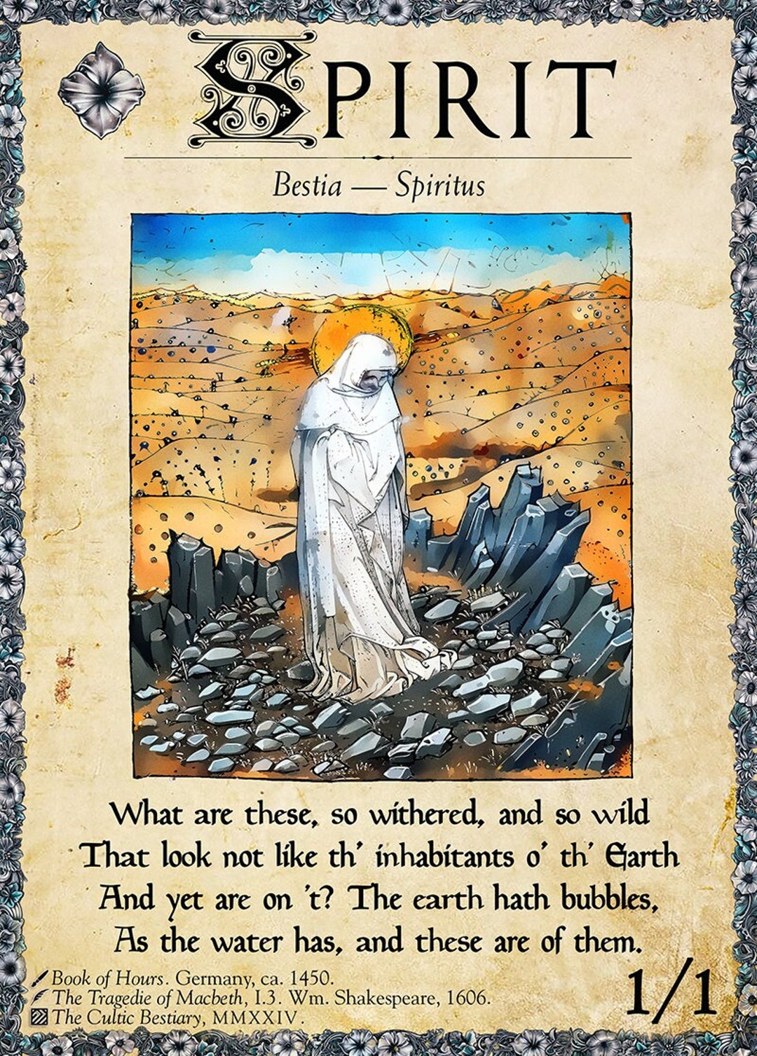 MTG Bestiary: Colorless Spirit Token - Etsy