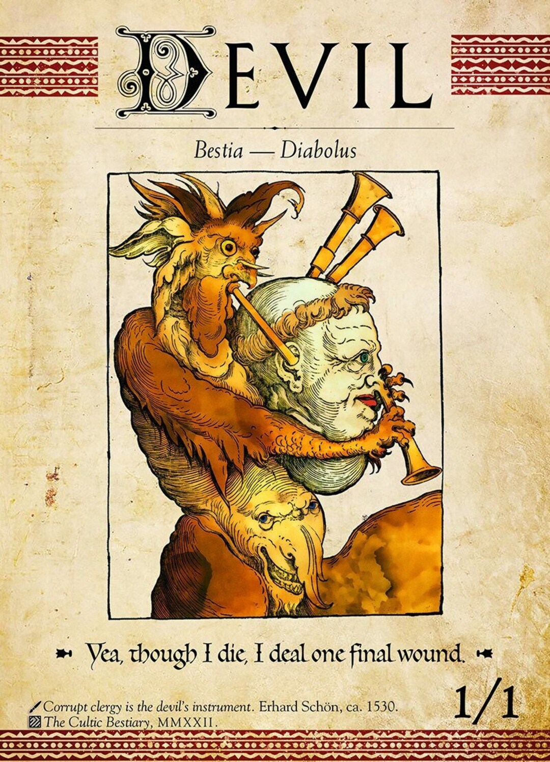 MTG Bestiary: Devil Token - Etsy