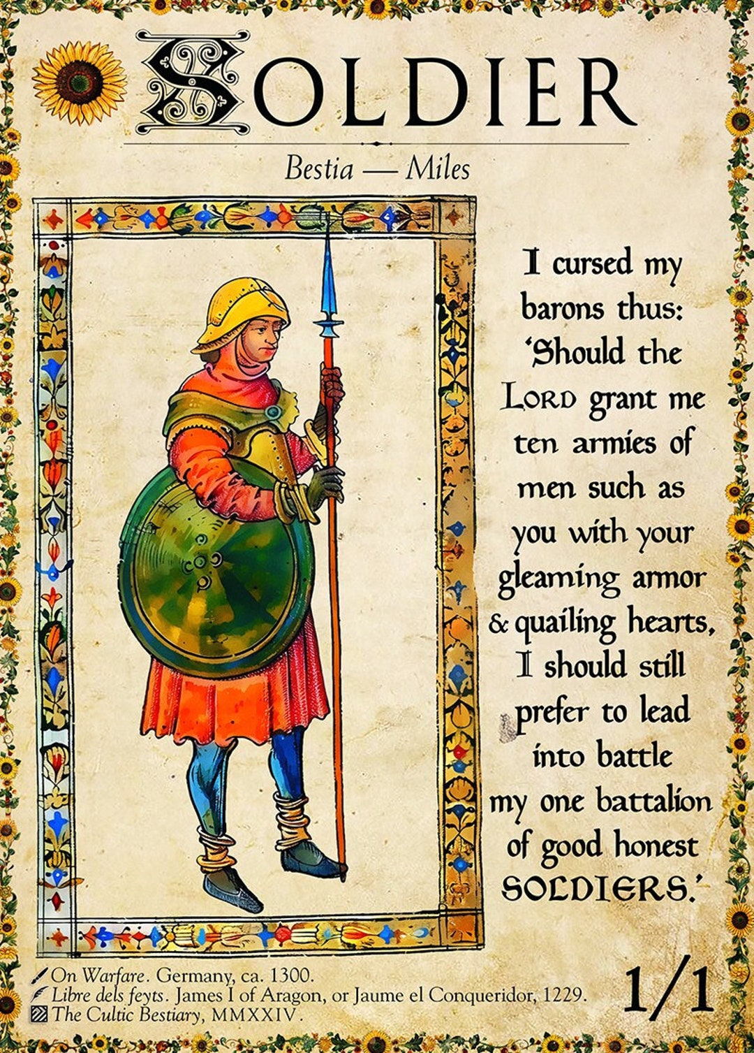 MTG Bestiary: Soldier Token (spearman Variant) - Etsy