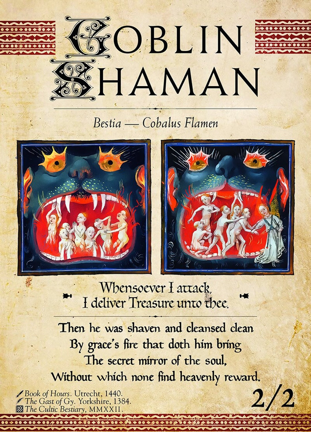 MTG Bestiary: Goblin Shaman Token - Etsy