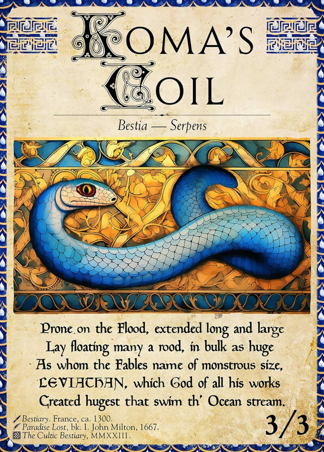 MTG Bestiary: Koma's Coil Token - Etsy