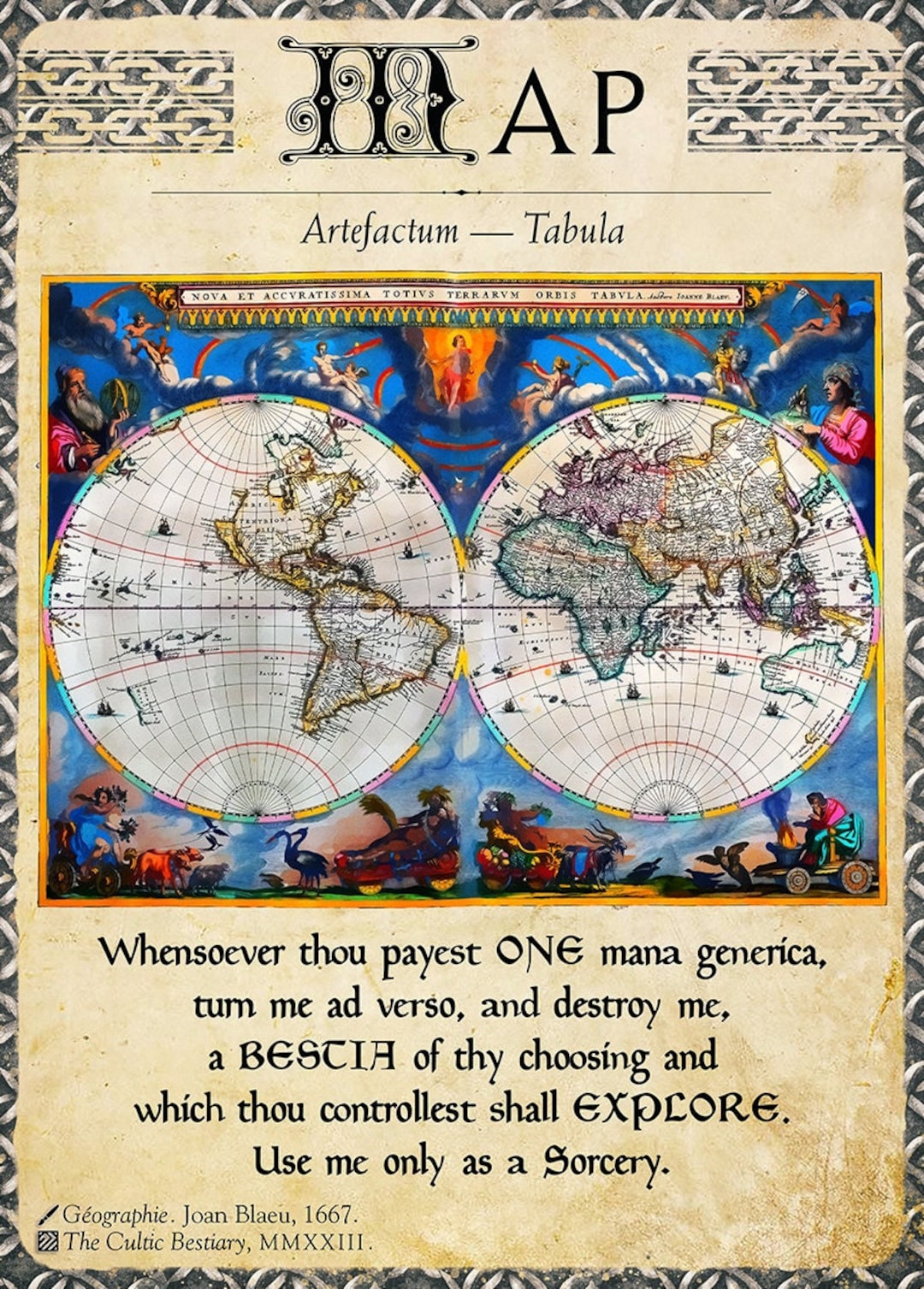 MTG Bestiary: Map Token (globe Variant) - Etsy