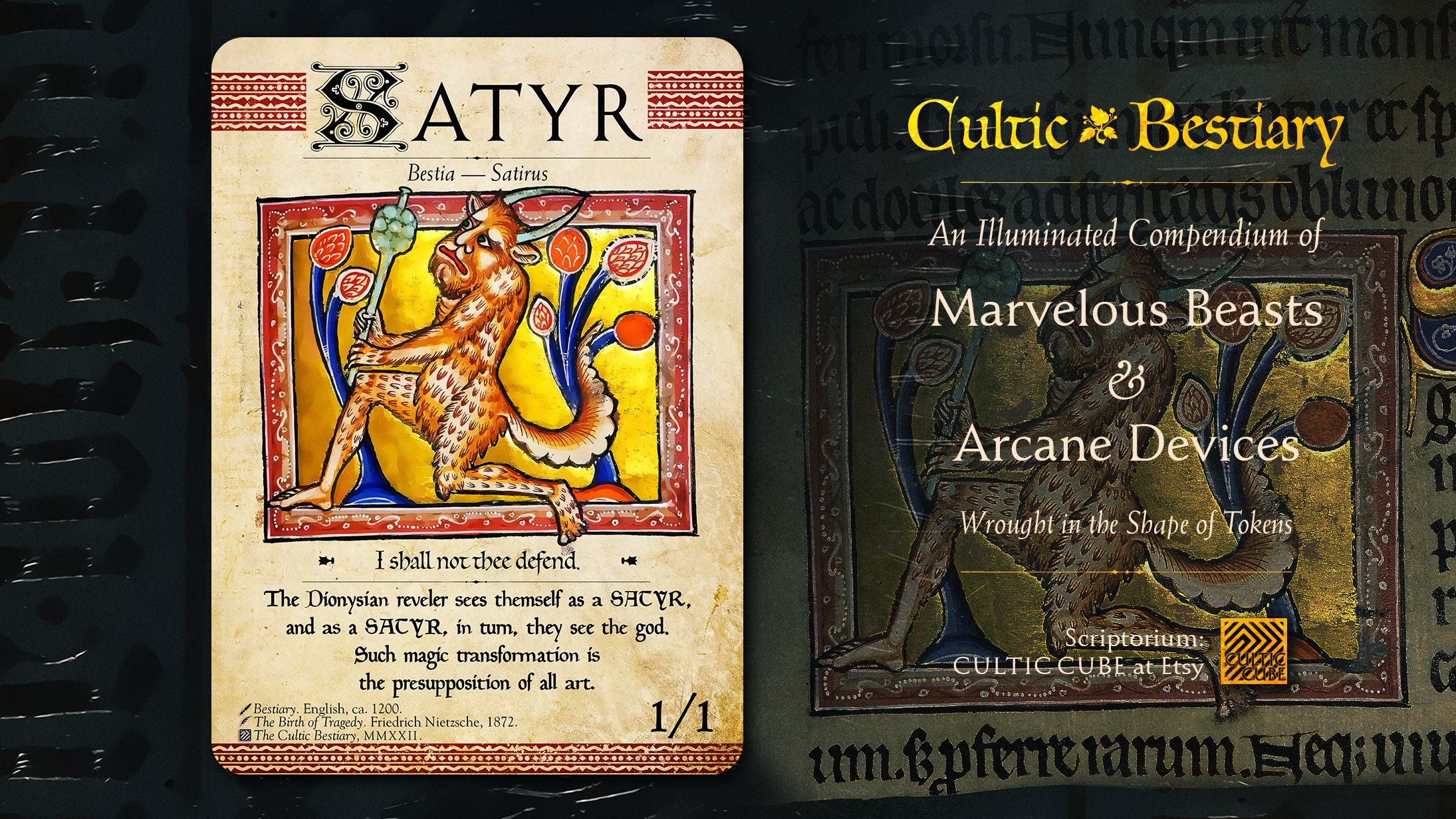 MTG Bestiary: R Satyr Token - Etsy