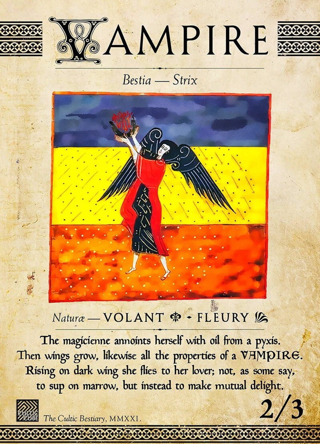 MTG Bestiary: Black Vampire Token - Etsy