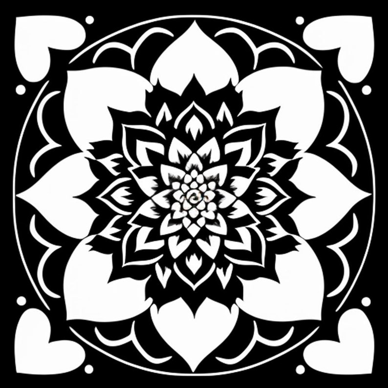 Digital Mandala Coloring Pages - Etsy