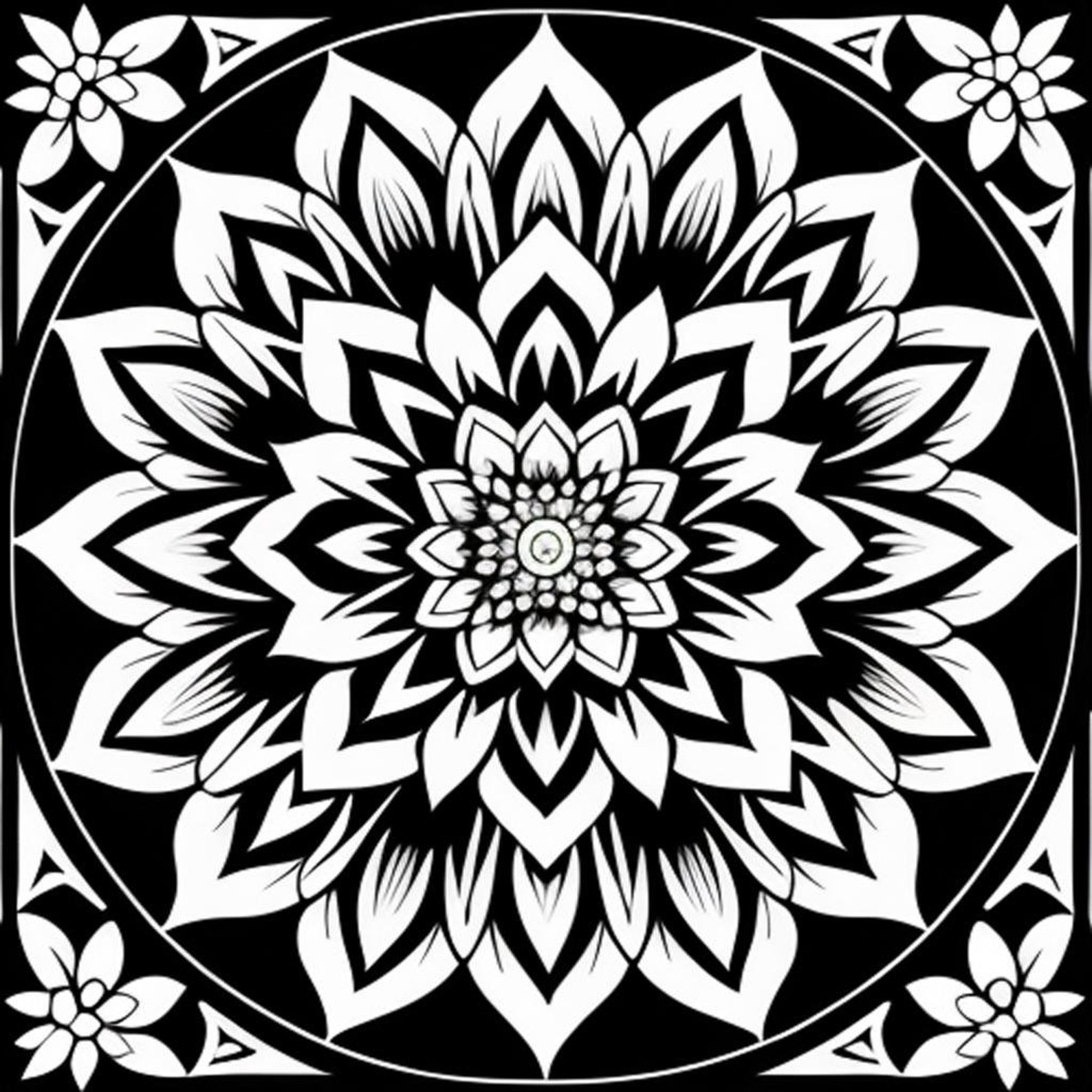 Digital Mandala Coloring Pages - Etsy