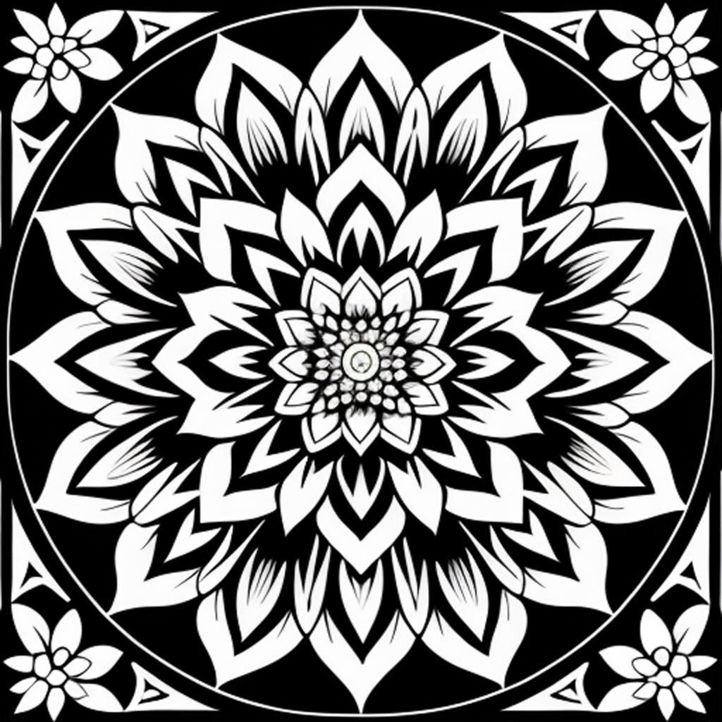 Digital Mandala Coloring Pages - Etsy