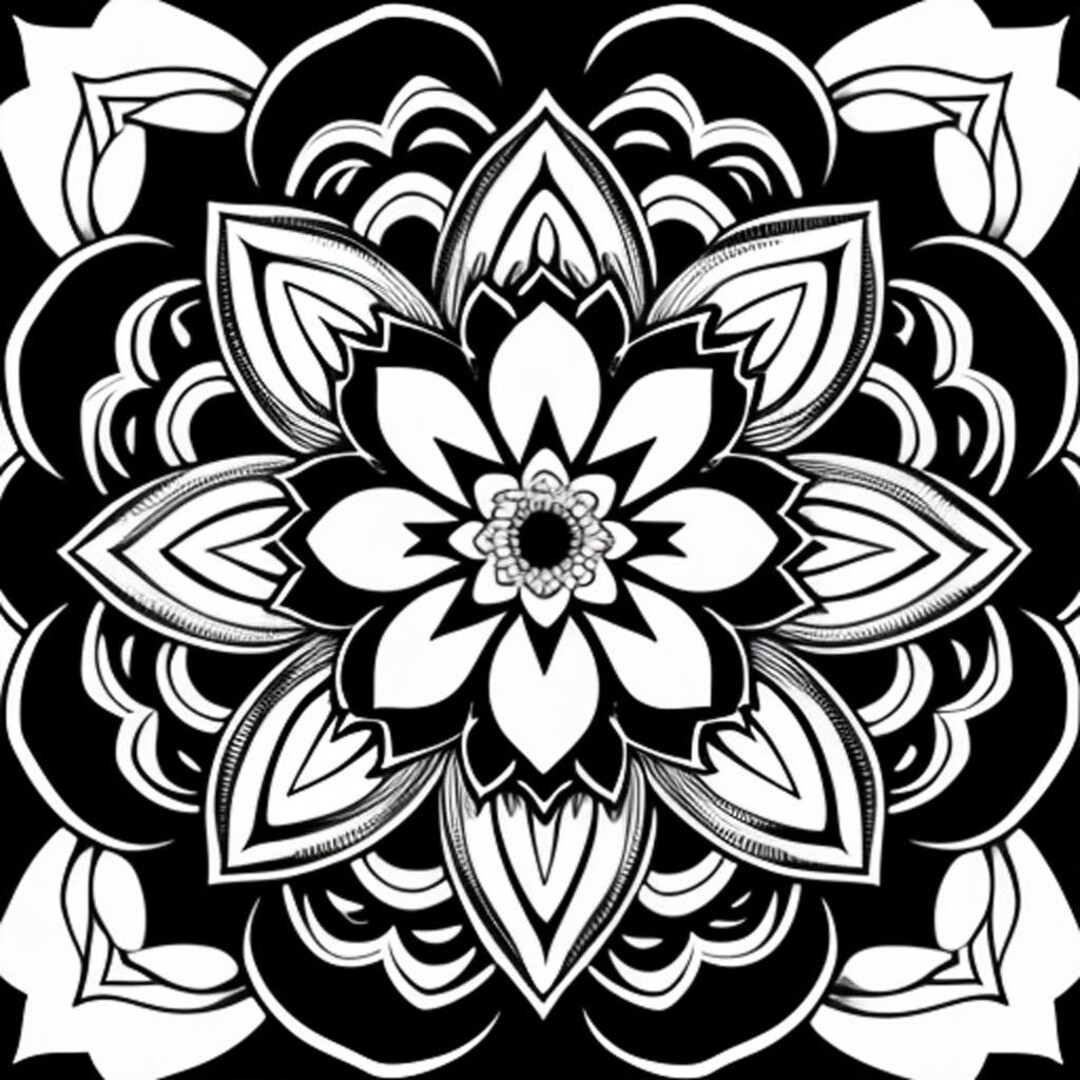 Digital Mandala Coloring Pages - Etsy