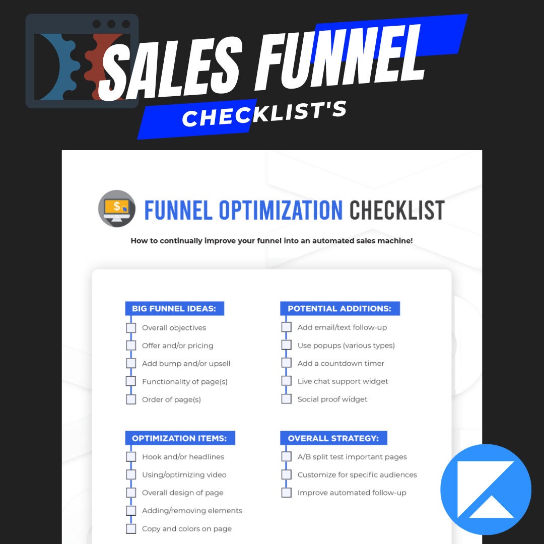Sales Funnel Template & Checklist: Lead Generation, E-commerce ...