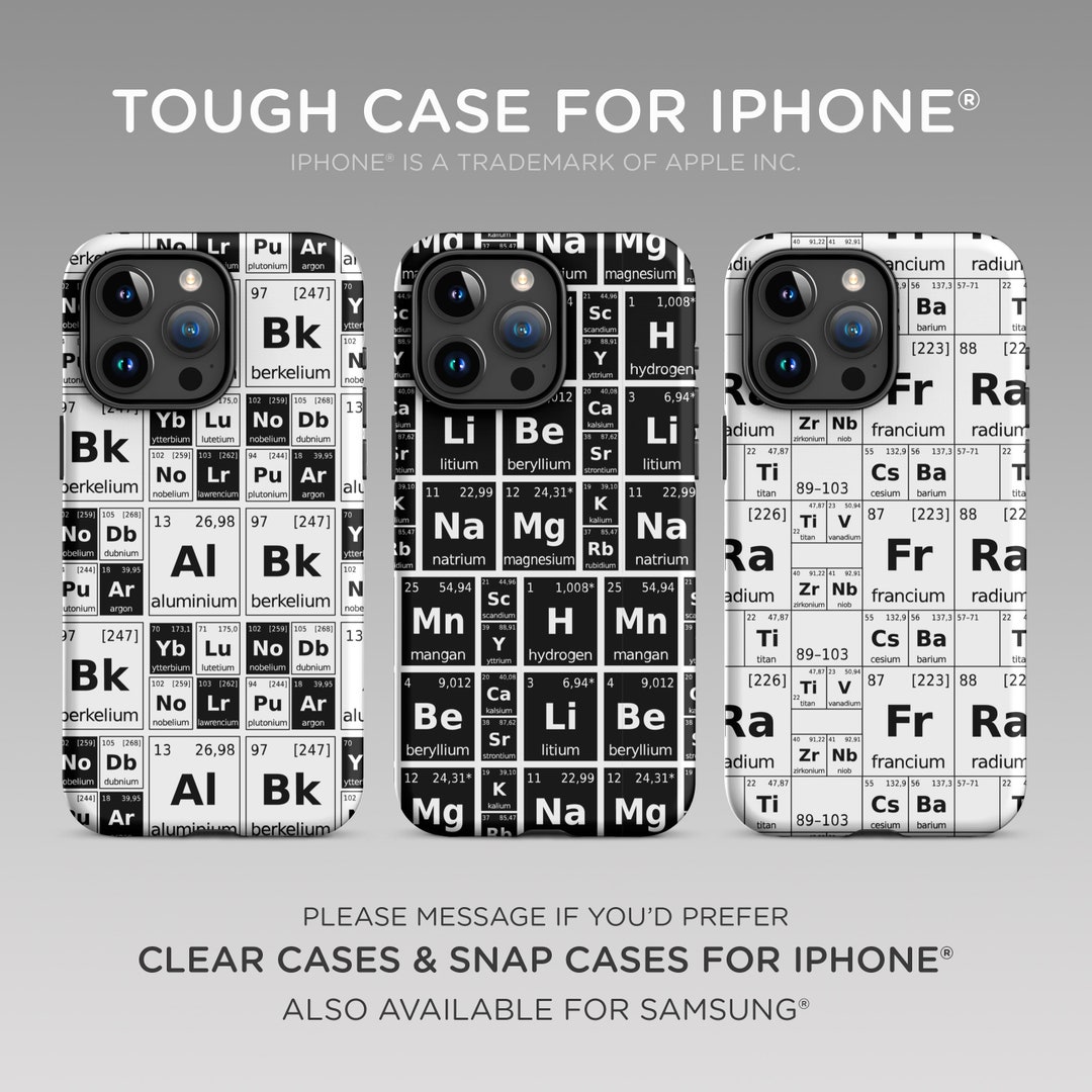 Chemical Elements Periodic Table iPhone Case Cover Custom Phone Case ...