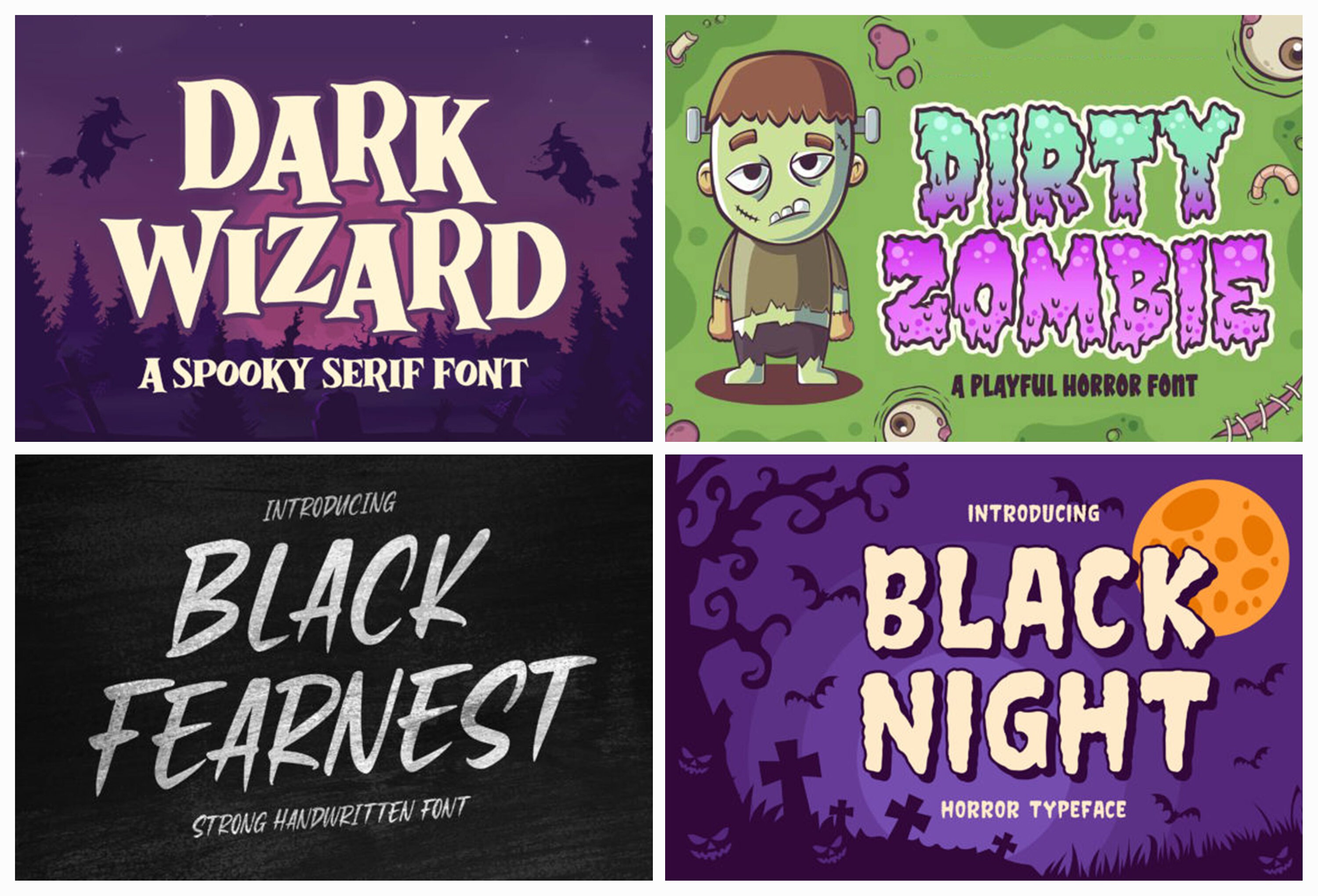 Halloween Font Bundle Cricut Font Procreate Font Halloween - Etsy