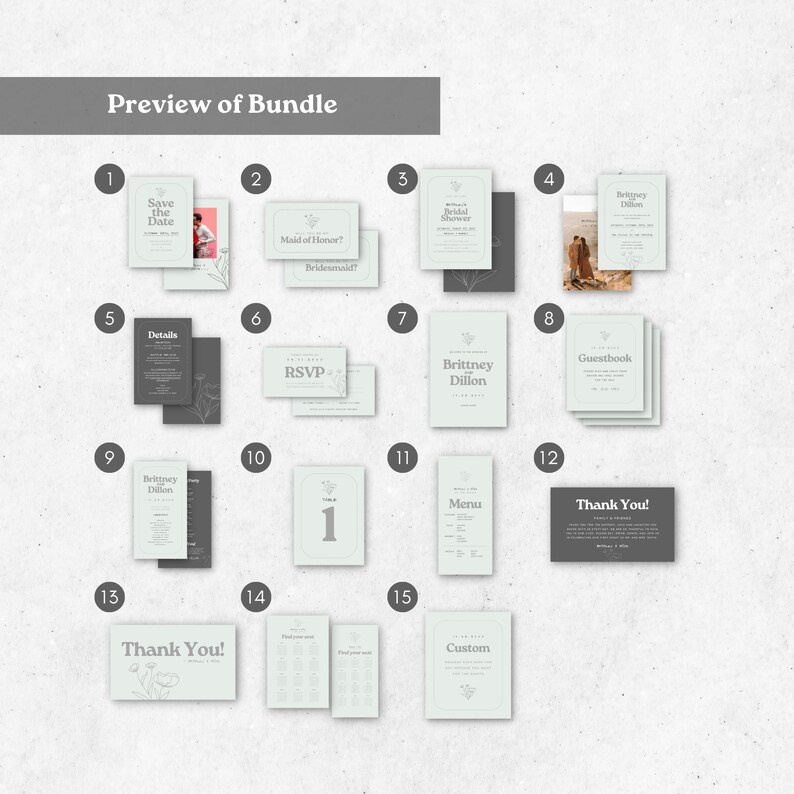 Editable Wedding Signage Canva Templates - the Minimalist Retro Bundle ...