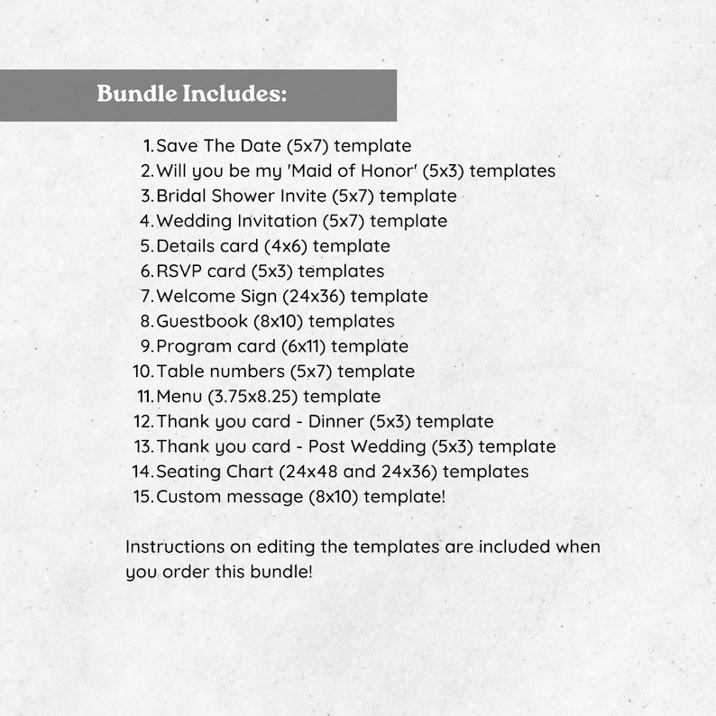 Editable Wedding Signage Canva Templates - the Minimalist Retro Bundle ...