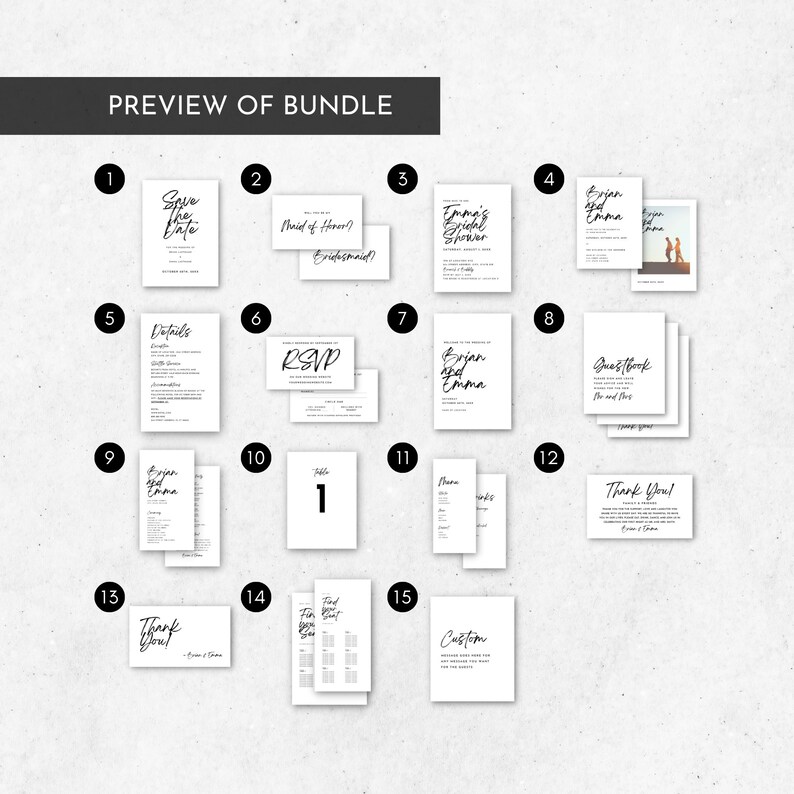 Editable Wedding Signage Canva Templates - the Minimalist Bundle ...