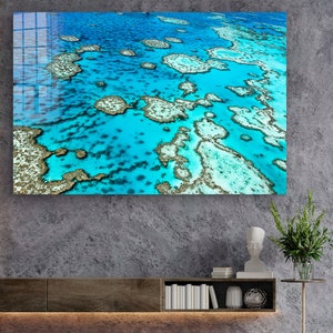 Famous Barrier Reef Landscape Tempered Glass Printing Wall - Etsy